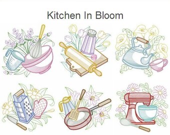 Kitchen Embroidery - Etsy