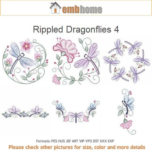 Rippled Hummingbirds Machine Embroidery Designs Instant - Etsy