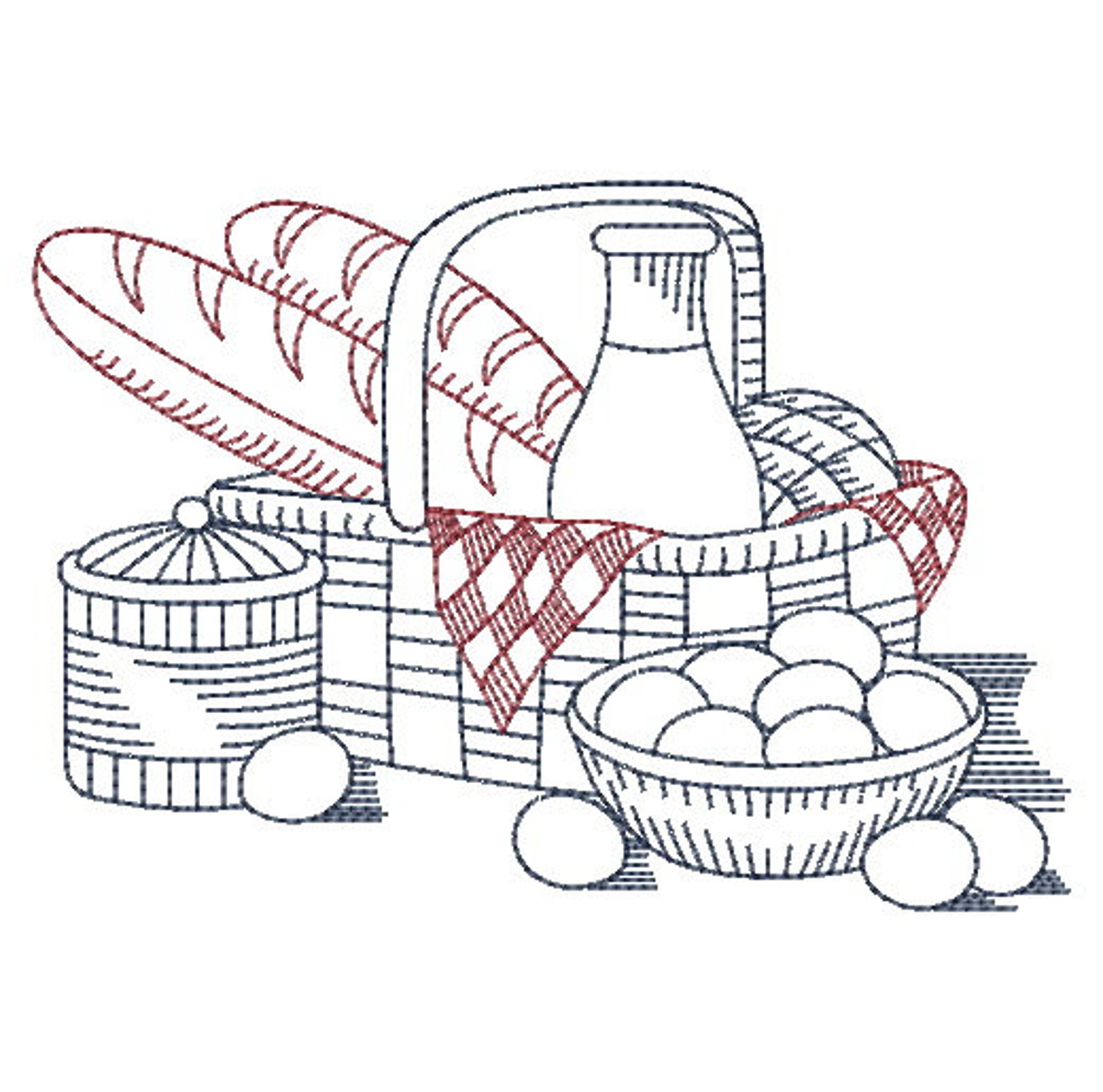 Vintage in My Kitchen Machine Embroidery Designs Pack Instant - Etsy