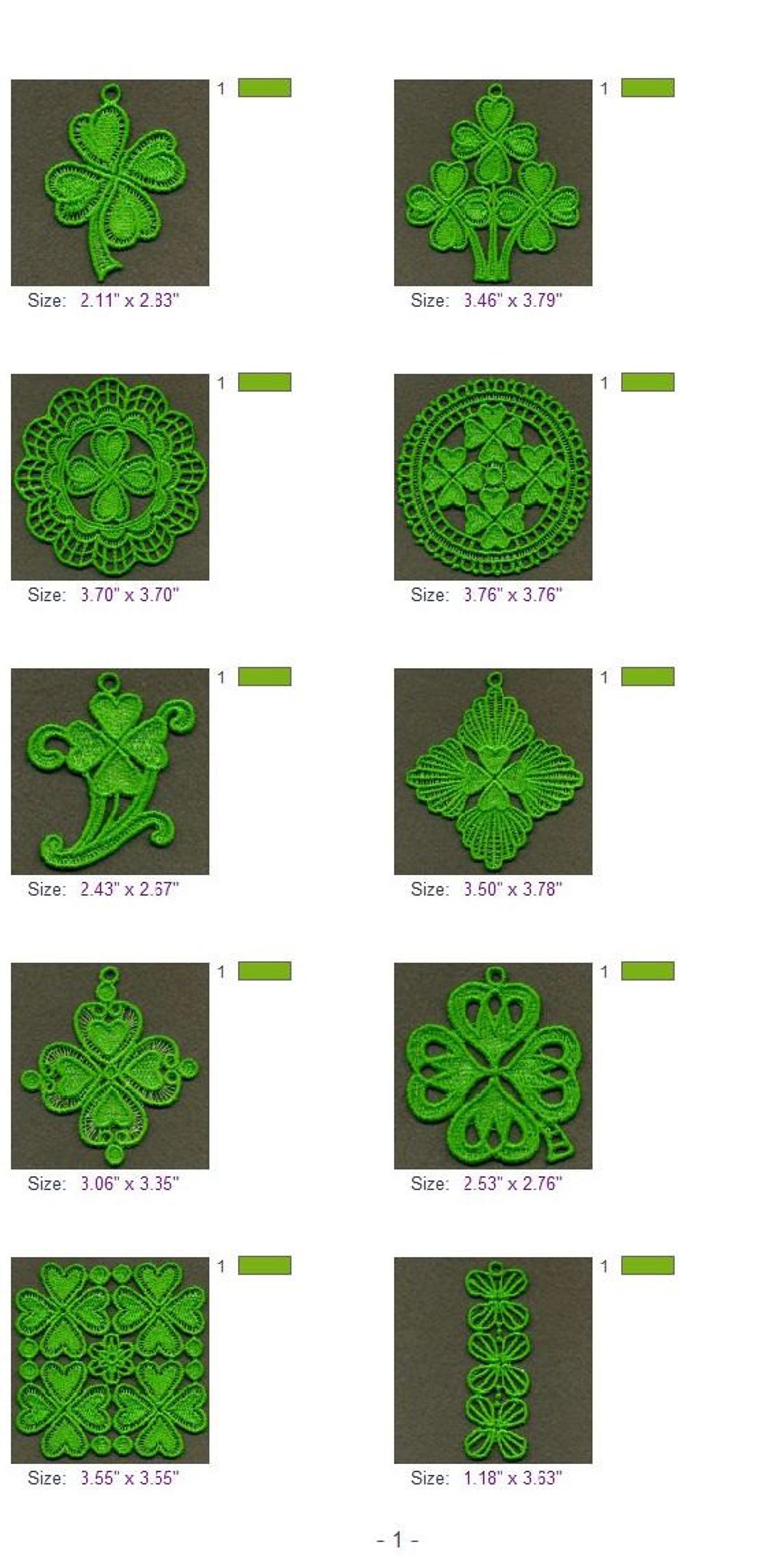 FSL Four Leaf Clover Free Standing Lace Machine Embroidery - Etsy