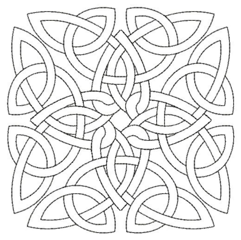 Celtic Quilt Block Machine Embroidery Designs Instant Download 4x4 5x5 ...