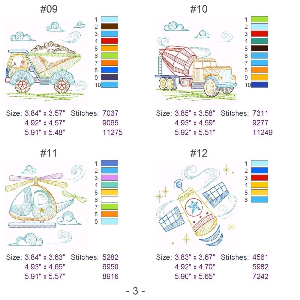 Vintage Boys Toys Machine Embroidery Designs Instant Download 4x4 5x5 ...