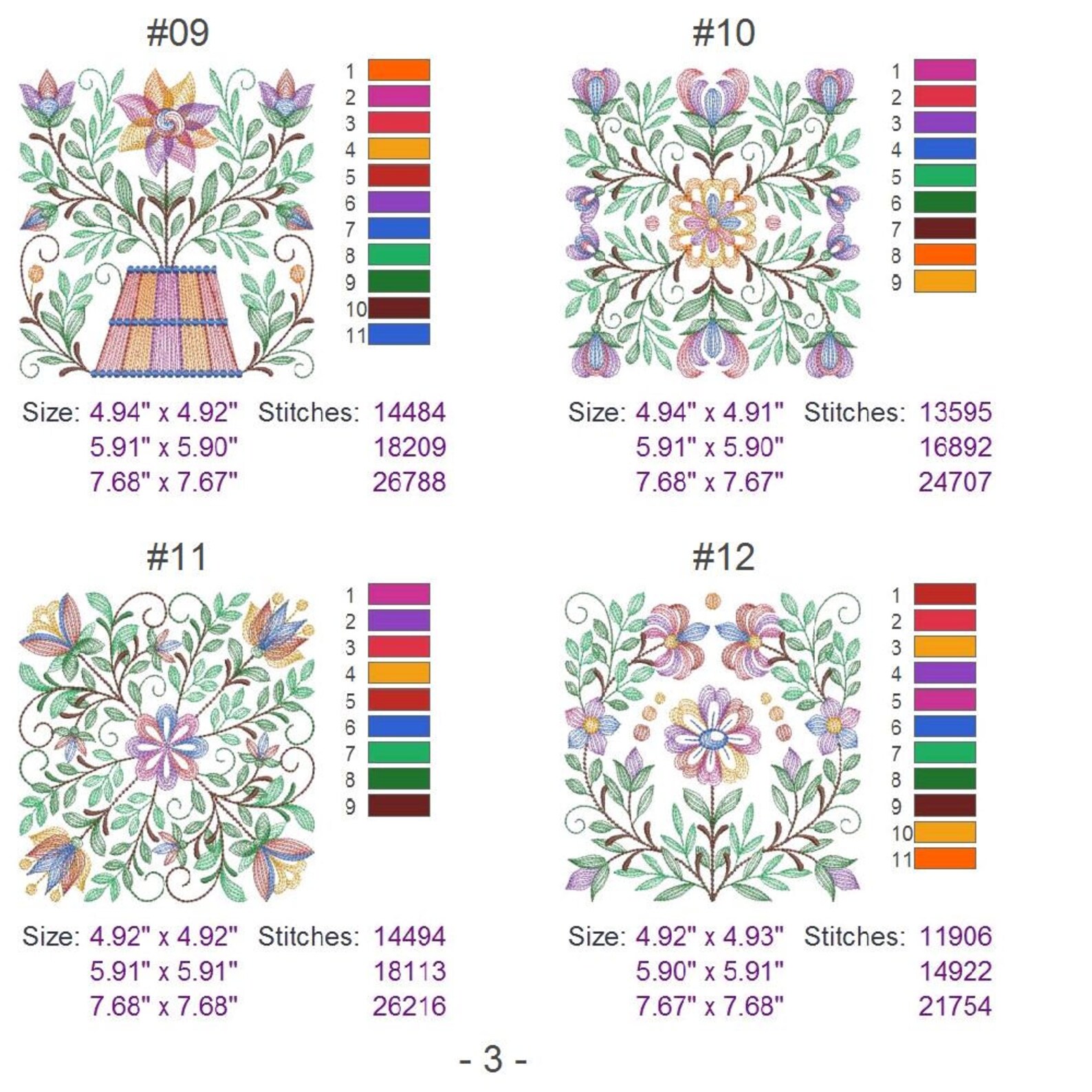 Baltimore Album Quilt Machine Embroidery Designs Pack Instant Download ...