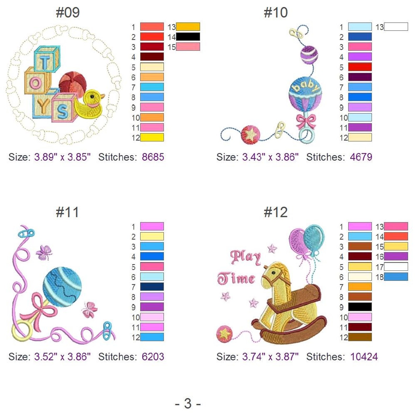 Baby Toys Machine Embroidery Designs Instant Download 4x4 Hoop - Etsy