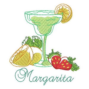 Cocktails Machine Embroidery Designs Pack Instant Download 4x4 5x5 6x6 ...