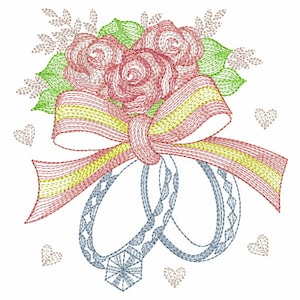 Wedding Day Machine Embroidery Designs Instant Download 4x4 5x5 6x6 ...