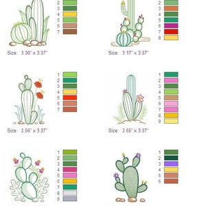 Cactus Machine Embroidery Designs Pack Instant Download 4x4 Hoop 10 ...