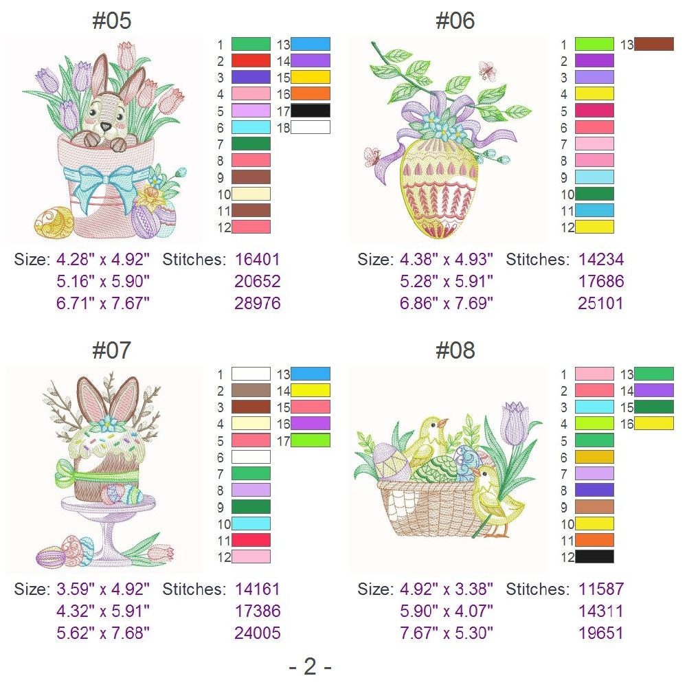 Happy Easter Machine Embroidery Designs Pack Instant Download 5x5 6x6 ...