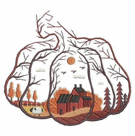 Naturally Autumn Machine Embroidery Designs Instant Download 4x4 5x5 ...