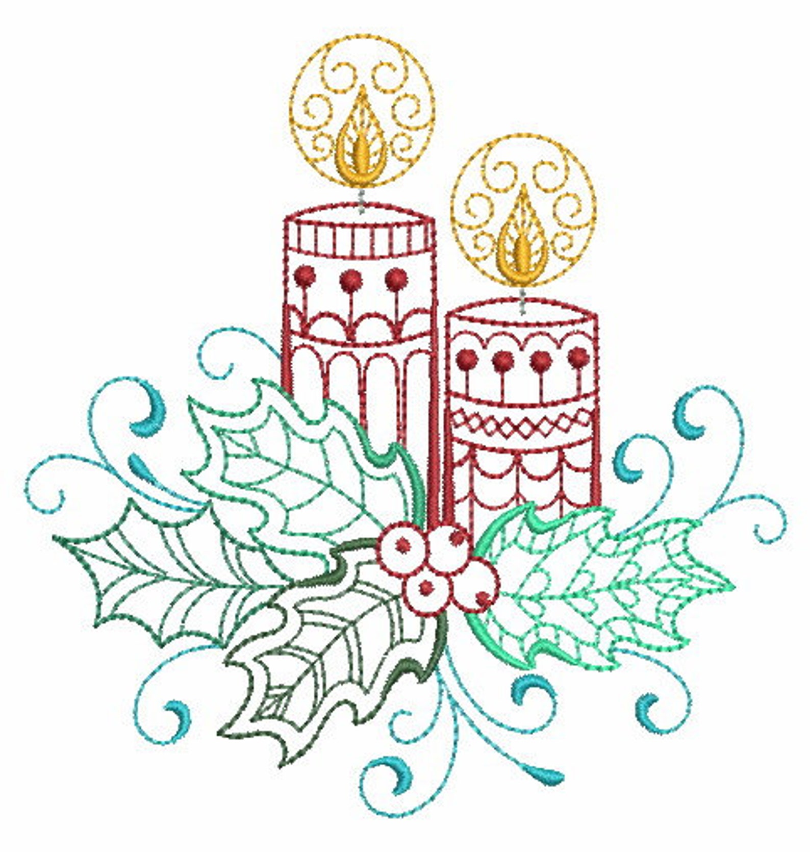 Vintage Christmas Ornaments Machine Embroidery Designs Instant - Etsy