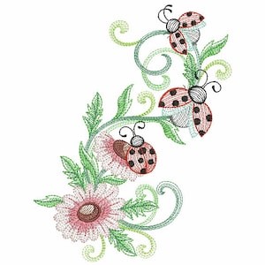 Fluttering Fancy Machine Embroidery Designs Pack Instant Download 5x5 ...