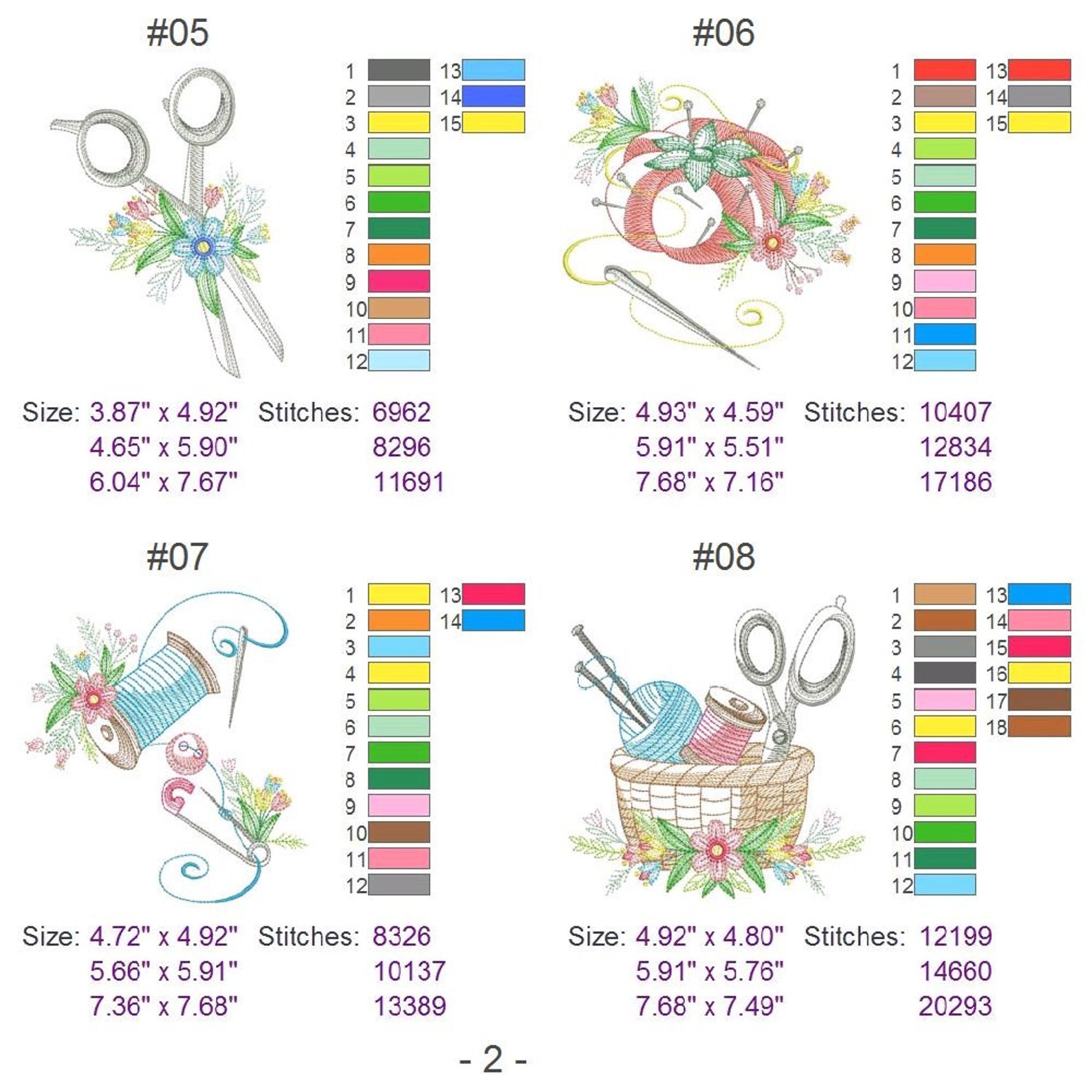 Enchanted Sewing Machine Embroidery Designs Pack Instant Download 5x5 ...