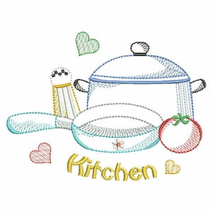 Vintage Kitchen Machine Embroidery Designs Instant Download 4x4 5x5 6x6 ...
