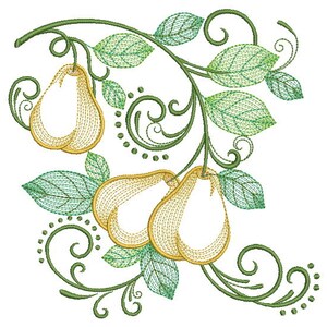 Filigree Fruit Machine Embroidery Designs Pack Instant Download 5x5 6x6 ...