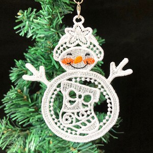 FSL Snowmen Free Standing Lace Ornaments Machine Embroidery Designs ...