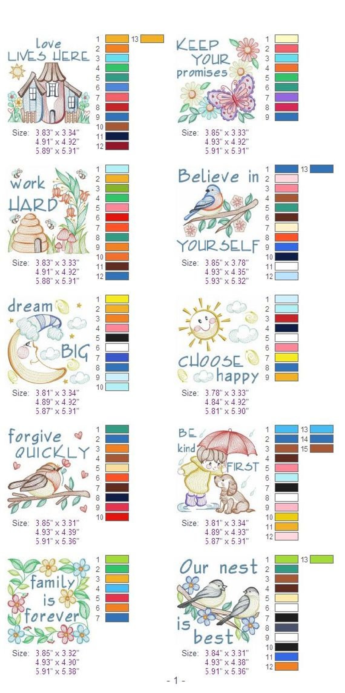 Inspiration Sayings Machine Embroidery Designs Instant | Etsy