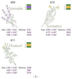 Vintage Kitchen Herbs Machine Embroidery Designs Instant Download 4x4 ...
