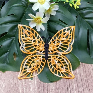 FSL Variegated Butterfly Free Standing Lace Ornament Machine Embroidery ...