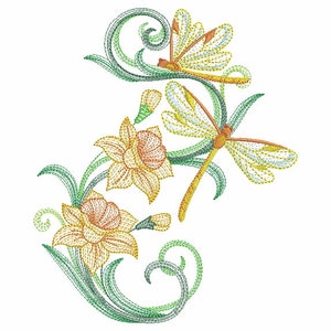 Fluttering Fancy Machine Embroidery Designs Pack Instant Download 5x5 ...