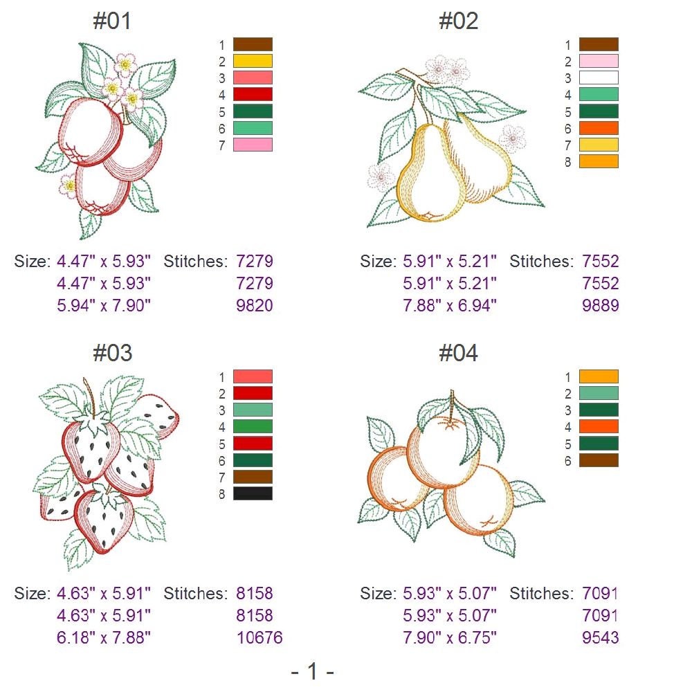 Vintage Fruit Machine Embroidery Designs Instant Download 5x5 - Etsy
