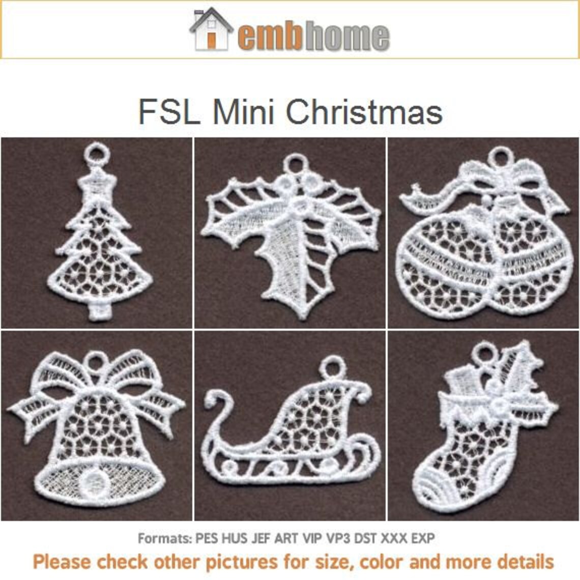 FSL Mini Christmas Ornament Free Standing Lace Machine - Etsy