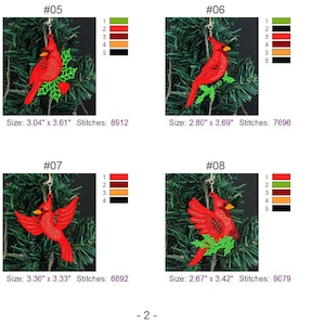 FSL Christmas Cardinal Free Standing Lace Machine Embroidery Designs ...