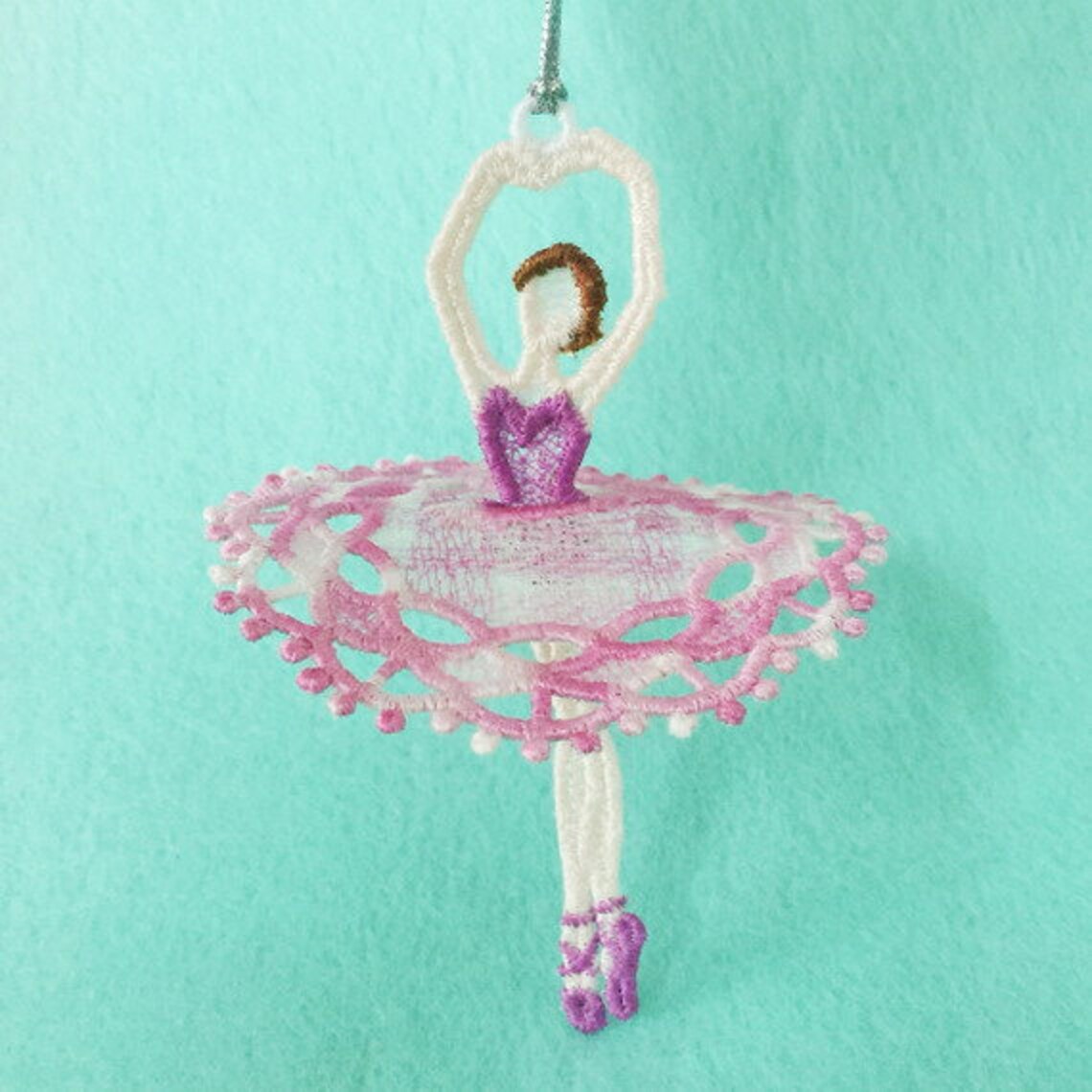 3D FSL Ballerina Free Standing Lace Machine Embroidery Designs Instant ...