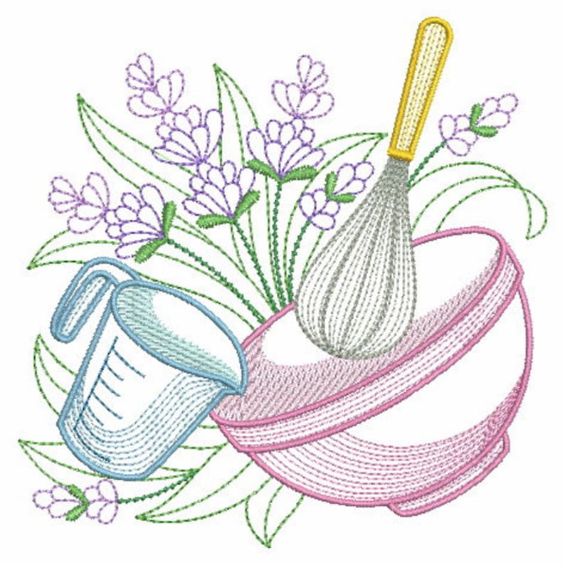 Kitchen in Bloom Machine Embroidery Designs Instant Download - Etsy
