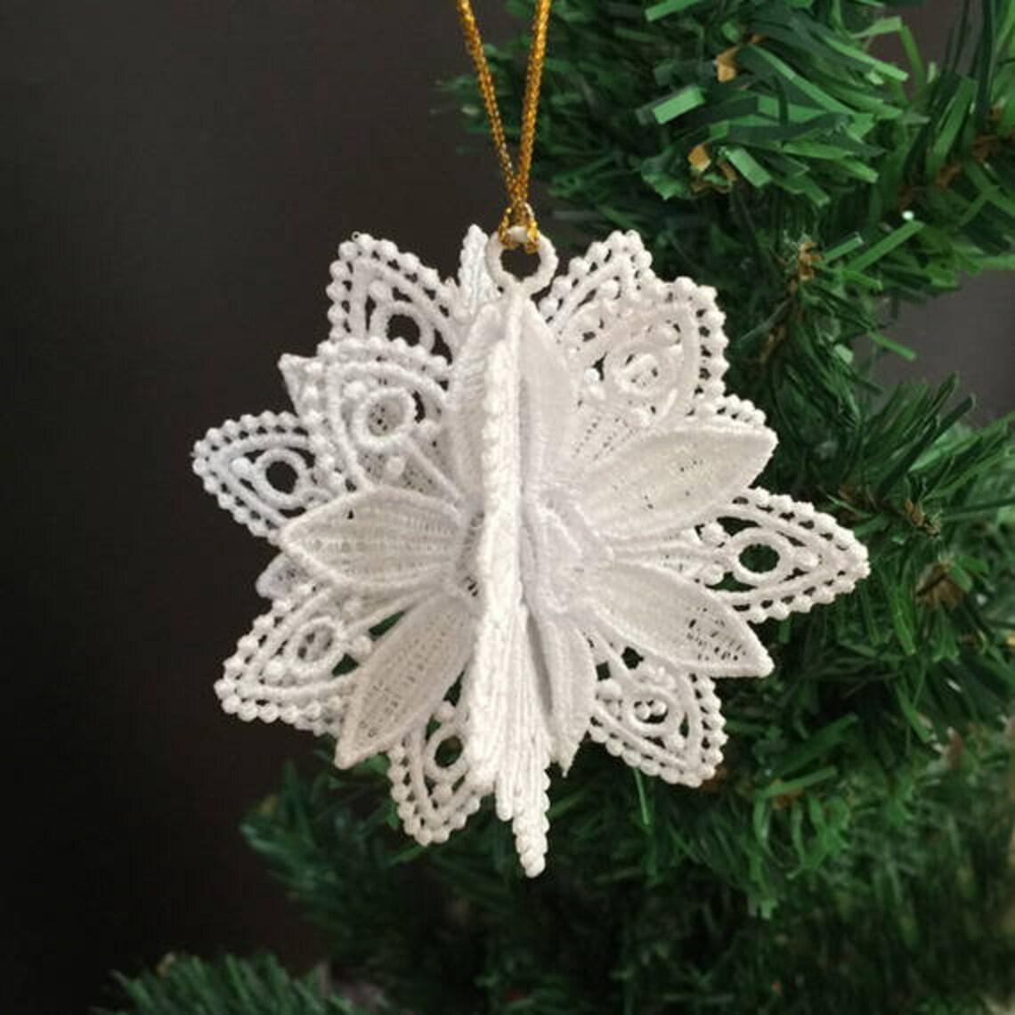 3D FSL Snowflakes Free Standing Lace Machine Embroidery - Etsy