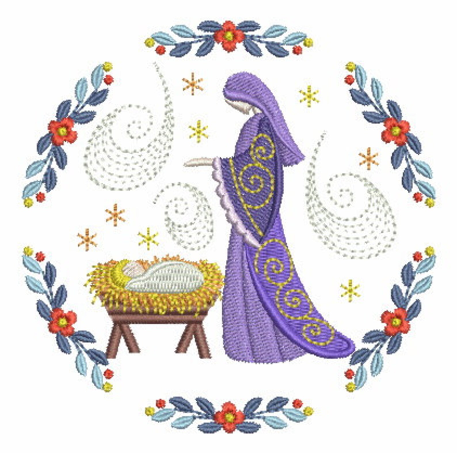 Nativity Machine Embroidery Designs Pack Instant Download 4x4 5x5 Hoop ...