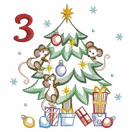 Advent Calendar Machine Embroidery Designs Instant Download 4x4 5x5 6x6 ...
