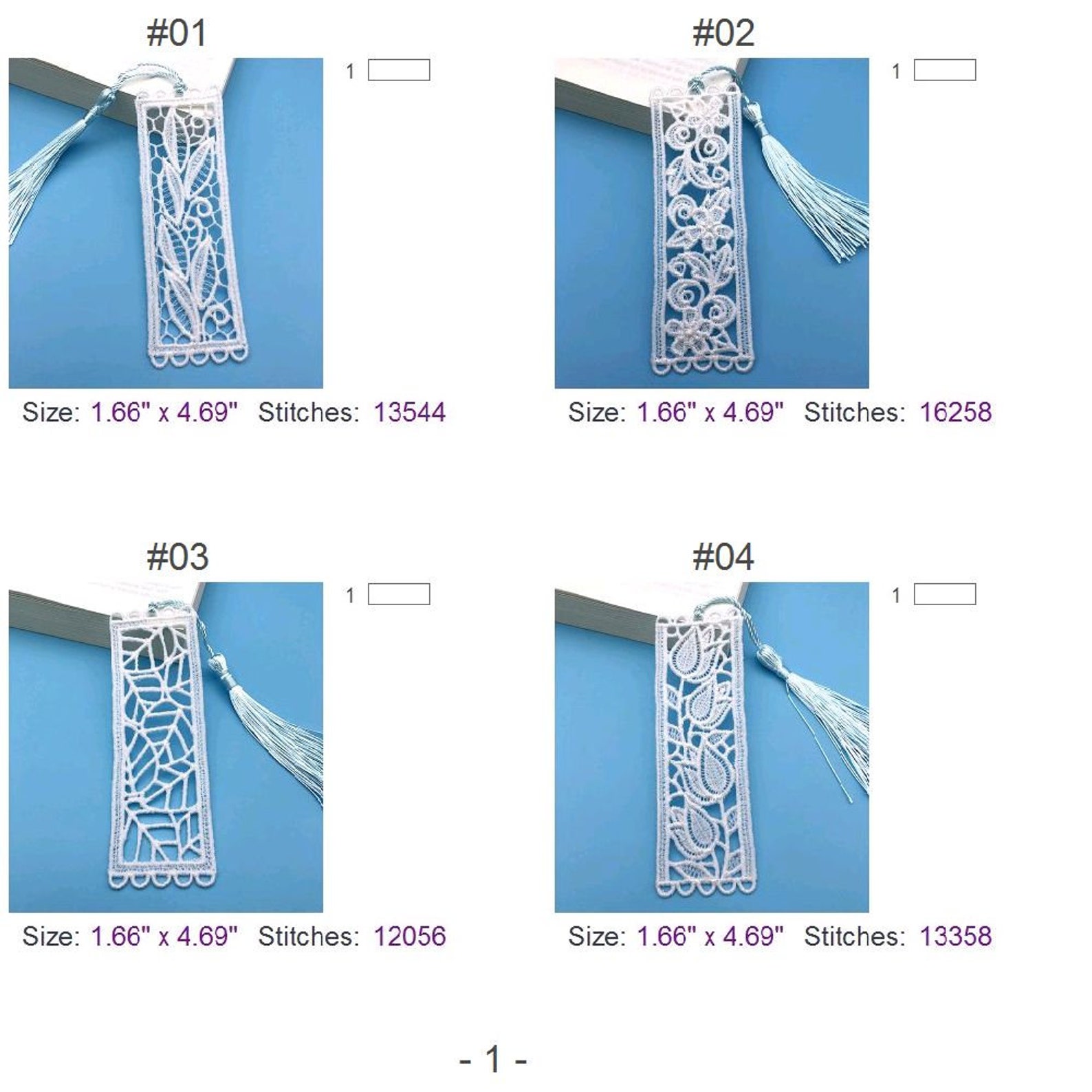 FSL Delicate Bookmarks Free Standing Lace Machine Embroidery Designs ...