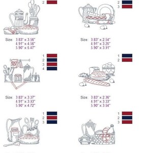 Vintage in My Kitchen Machine Embroidery Designs Pack Instant - Etsy