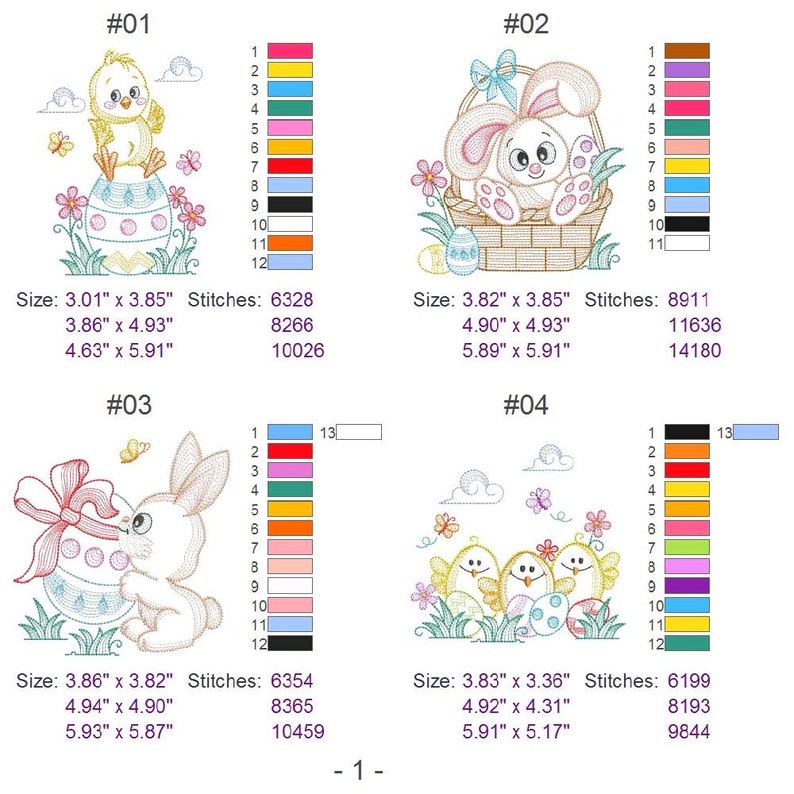 Vintage Easter Machine Embroidery Designs Pack Instant - Etsy