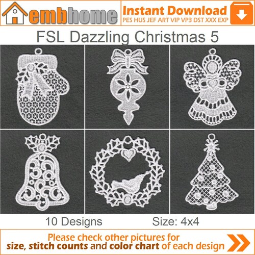 FSL Mini Christmas Ornament Free Standing Lace Machine - Etsy