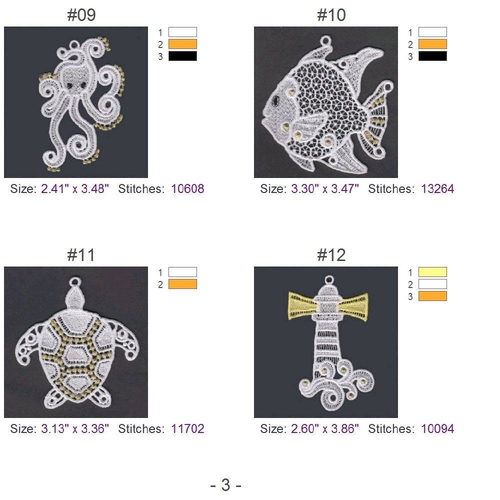 FSL Summer Fun Free Standing Lace Machine Embroidery Designs Instant ...