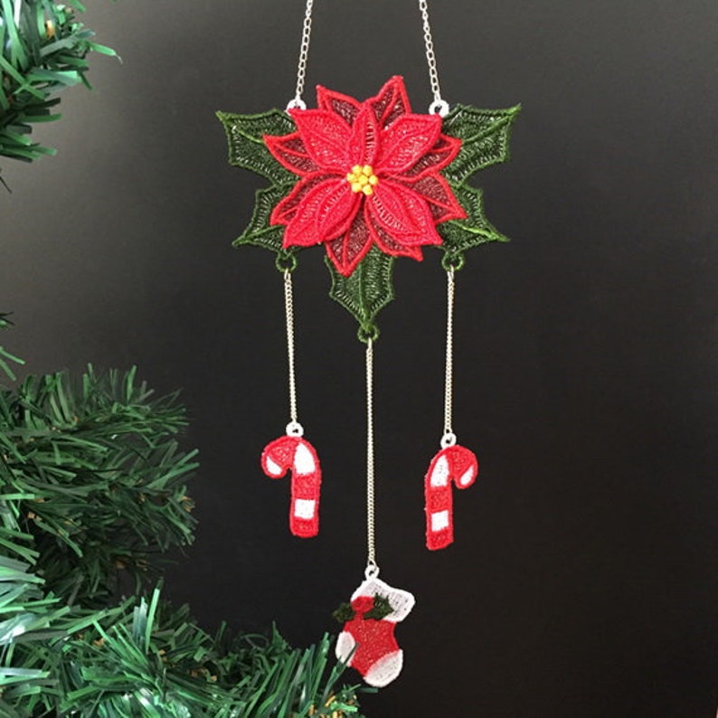FSL Christmas Ornaments Free Standing Lace Machine Embroidery - Etsy