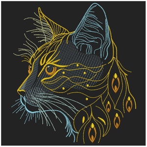 Classy Cats Machine Embroidery Designs Instant Download 6x6 7x7 8x8 ...