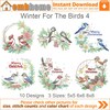 Winter Woodland Scene Machine Embroidery Designs Instant Download 4x4 ...
