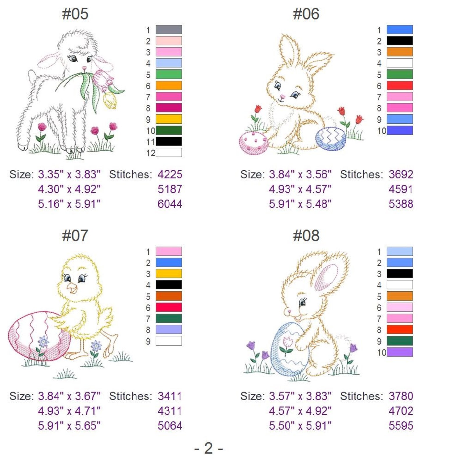 Vintage Easter Machine Embroidery Designs Pack Instant - Etsy