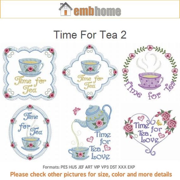 Tea Embroidery - Etsy