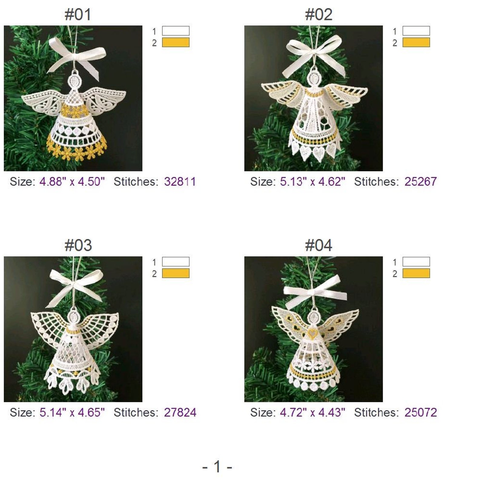 3D FSL Angels Free Standing Lace Machine Embroidery Designs Instant ...