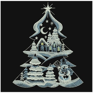 Winter Scenery Machine Embroidery Designs Pack Instant Download 5x5 6x6 ...