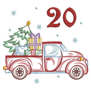 Advent Calendar Machine Embroidery Designs Instant Download 4x4 5x5 6x6 ...