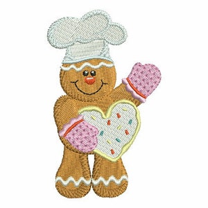 Ginger Chef Cook Christmas Machine Embroidery Designs Instant Download ...