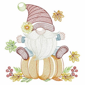 Fall Gnome Machine Embroidery Designs Pack Instant Download 4x4 5x5 6x6 ...