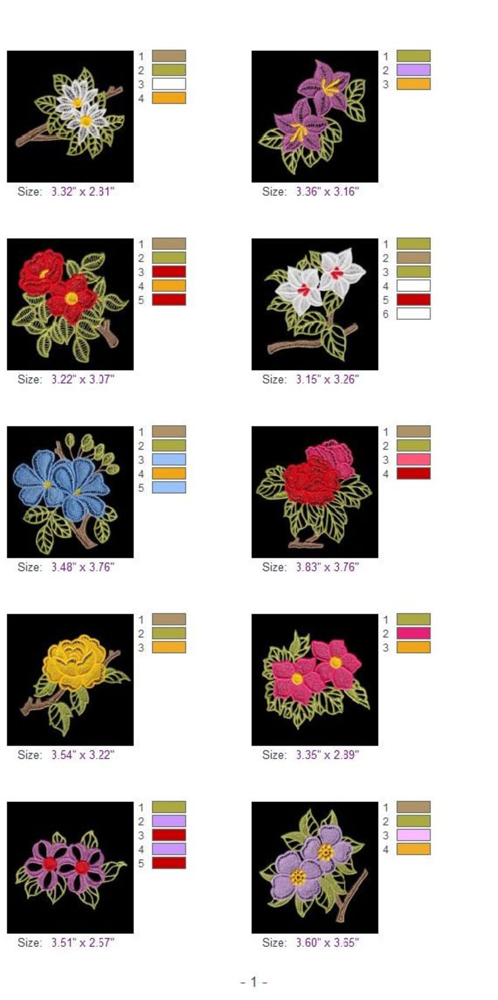 FSL Blossom Free Standing Lace Machine Embroidery Designs - Etsy