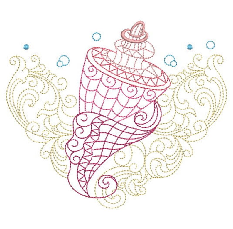 Vintage Seashells Machine Embroidery Designs Instant Download - Etsy