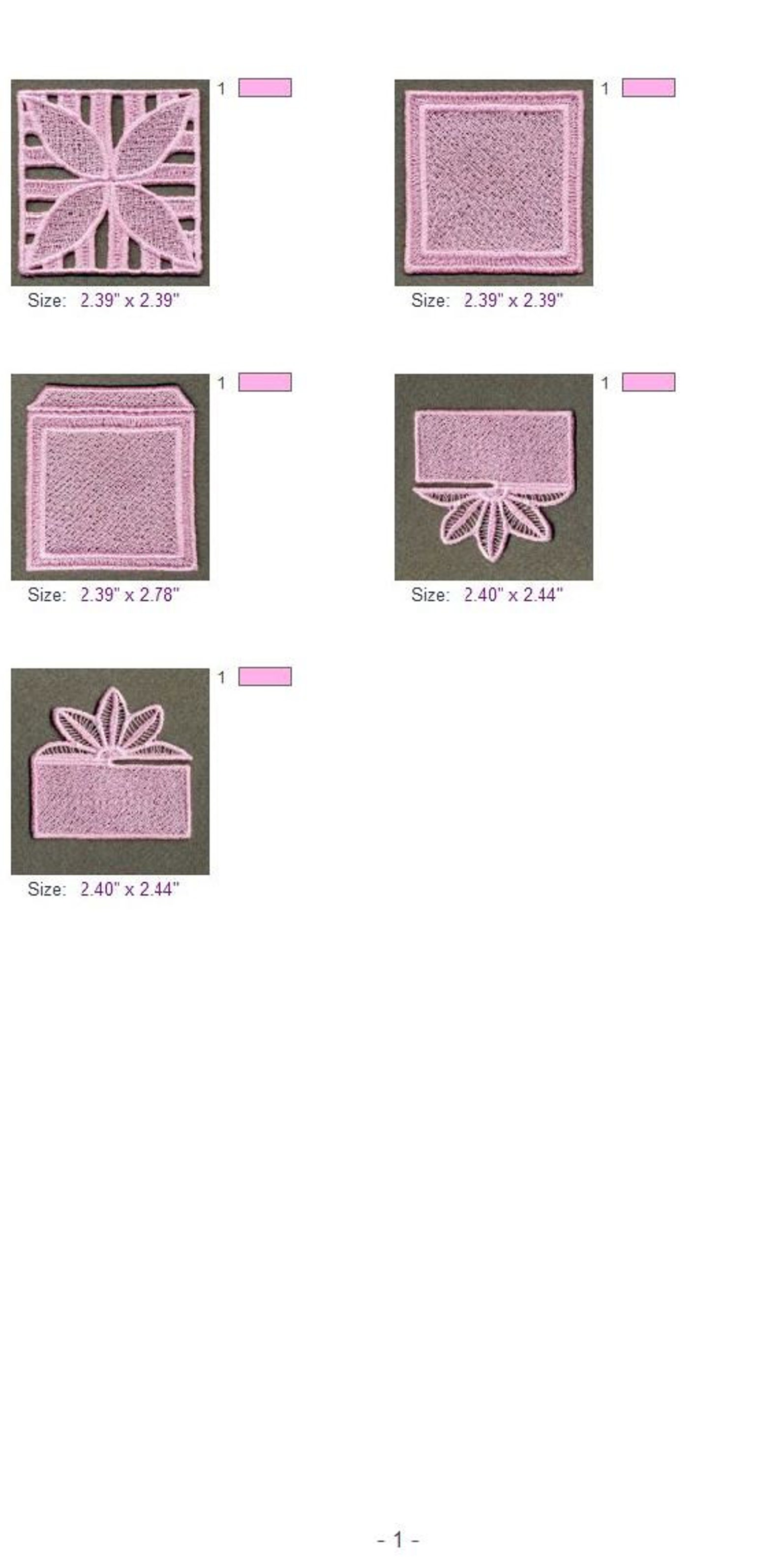 3D FSL Cross Gift Box Free Standing Lace Flower Machine Embroidery ...