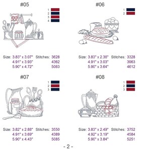 Vintage in My Kitchen Machine Embroidery Designs Pack Instant Download ...